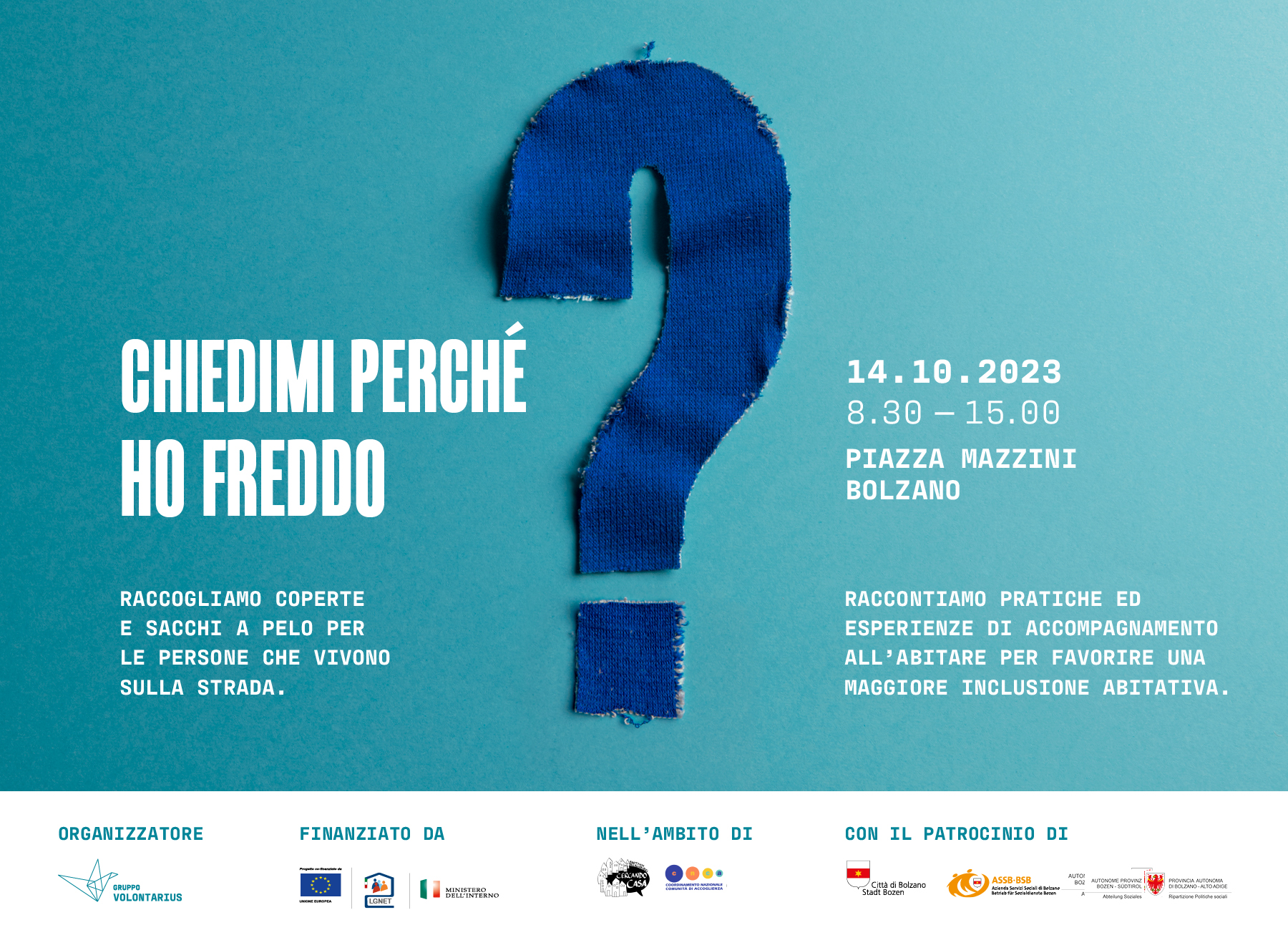 Gruppo Volontarius | Sabato 14 ottobre arriva la quattordicesima ...