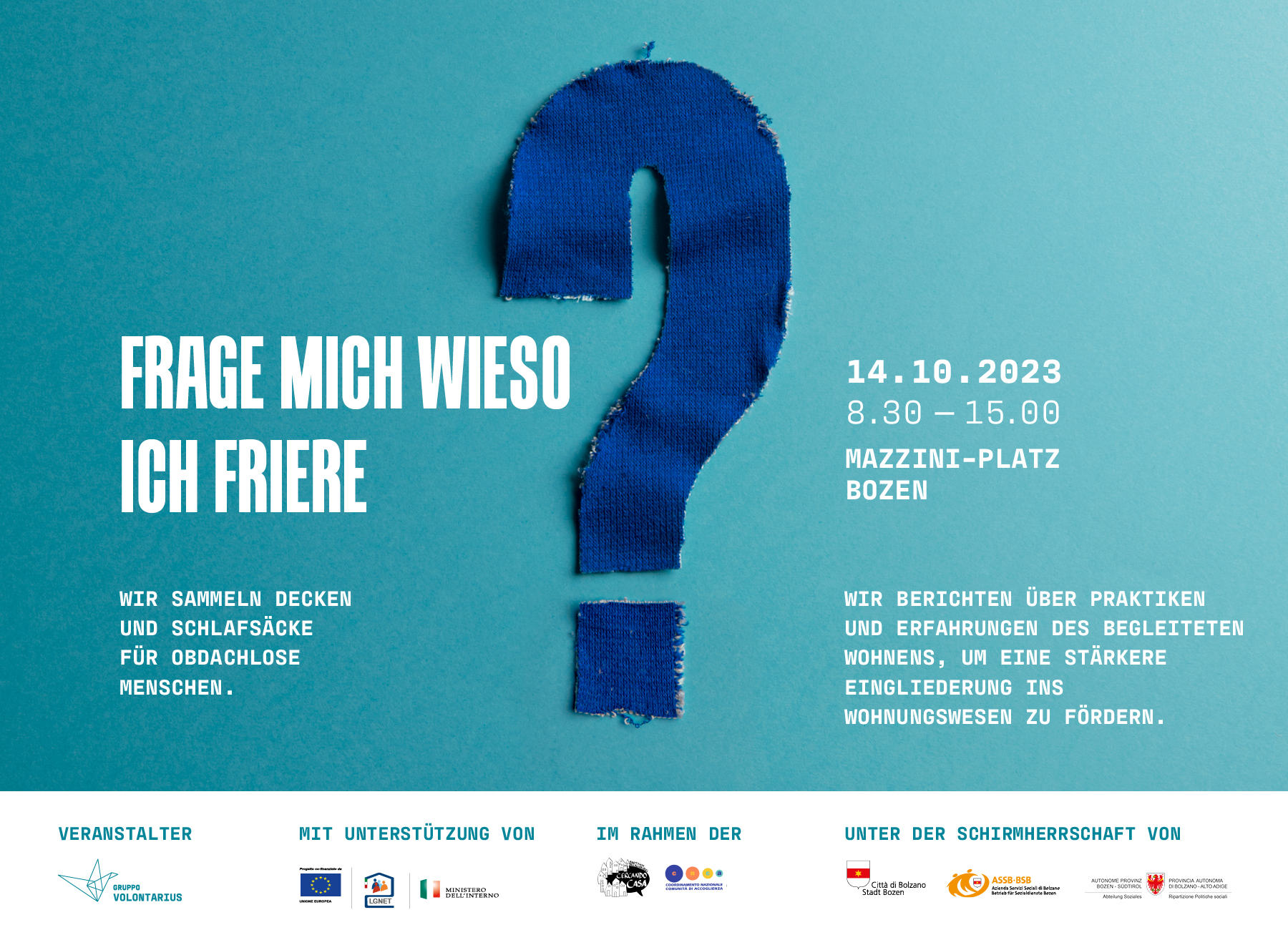 Gruppo Volontarius | Am Samstag, dem 14. Oktober startet zum 14. Mal ...
